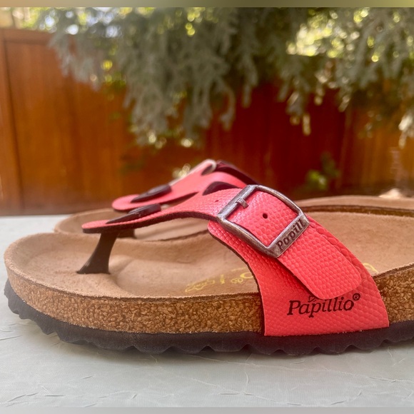 Birkenstock | Shoes | New Birkenstock Papillio Gizeh Turin Coral Orange ...